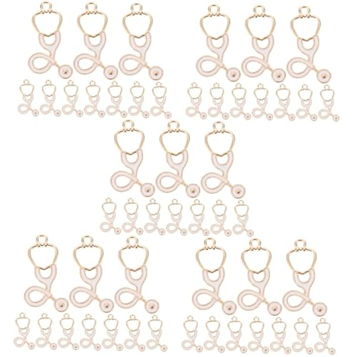 GALPADA 50 Pcs Nurse Pendant Stethoscope Charms Decorative Bracelet Pendants Nurse Dangle Charms DIY Jewelry Pendants Charms for Bracelets Making Jewelry Charms Necklace Pendant