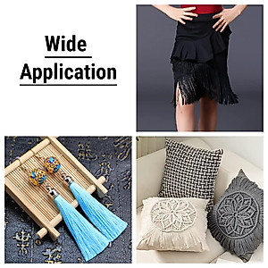 1 Card Coconut Brown Polyester Fringe Tassel Lace Trim 11 Yards x 3.94 Inch Chainette Fringe Fibre Trim for Sewing Quilting DIY Home Decoration Latin Wedding Dress Accessories