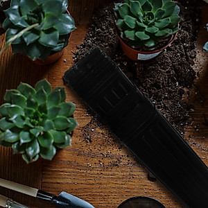 DOITOOL 50Pcs Plastic Nursery Bags for Plants, Tall Seedling Flower Plant Container Starting Pots, Flower Pot Container Bonsai Holder Succulent Planter with Drainage for Plant Growing (Black)