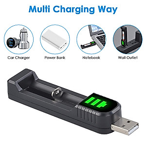 PowerTrust 2Pack AAAA Rechargeable Batteries and Charger for Flashlight Calculator Alarm Clock MP3 Player Surface Pen Battery and Other Rechargeable Electric Batteries