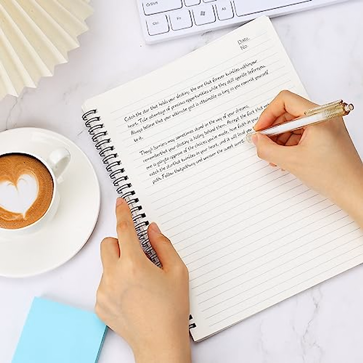 EOOUT 3pcs Aesthetic Spiral Notebook Journal For Women 10.5 x 8.5 Inches College Ruled Notebook Perfect to Stay Organized and Boost Productivity at Work or School
