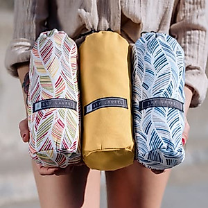 BAY LAUREL Turkish Beach Towel with Travel Bag 39 x 71 Quick Dry Sand Free Lightweight Large Oversized Beach Towel Turkish Towels Light Beach Towel Travel Towels