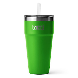 YETI Rambler 26 oz Straw Cup, Vacuum Insulated, Stainless Steel with Straw Lid, Canopy Green