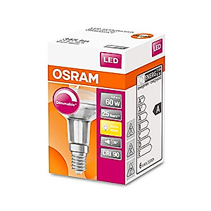 OSRAM LED Reflector lamp / Base: E14 / Warm White / 2700 K / 5.90 W / Replacement for 60 W Reflector lamp / LED Superstar R50 [Energy Efficiency Class A] / Pack of 10