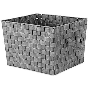 Whitmor INC 13x15x10 Gry Woven Tote, 13 by 15 by 10"