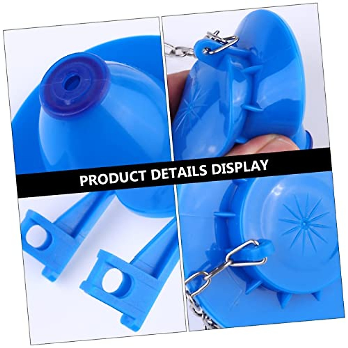DOITOOL 2pcs Toilet Seat Plastic Chains Toilet Tank Flapper Lift Chain Braclet Toilet Plastic Flapper Plastic Flush Flapper Toilet Pvc Tank Flapper Toilet Flapper Blue Rubber Accessories