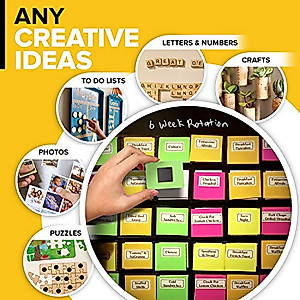 Magnetic Squares, Rectangles and Circles with Self Adhesive Backing - Peel & Stick Magnetic Dots and Squares - Flexible Sticky Magnets - Sheets is Alternative to Magnetic Stickers, Tape and Labels