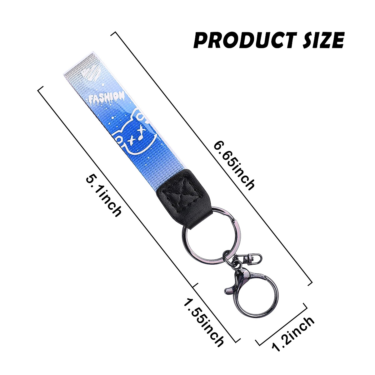 Kawaii Car Keychain Gradient Color Cute Keychains for Women/Men/Girls/Kids,Personalized Bear Keychains for Backpacks Charms Purse (Blue)…