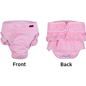 Dog Sanitary Panties Pet Panties for Girl Dogs Menstrual Period, Washable & Reusable Female Dog Diapers Pet Princess Dress for Dogs in Heat, Incontinence or Excitable Urination (XX-Large, Purple)