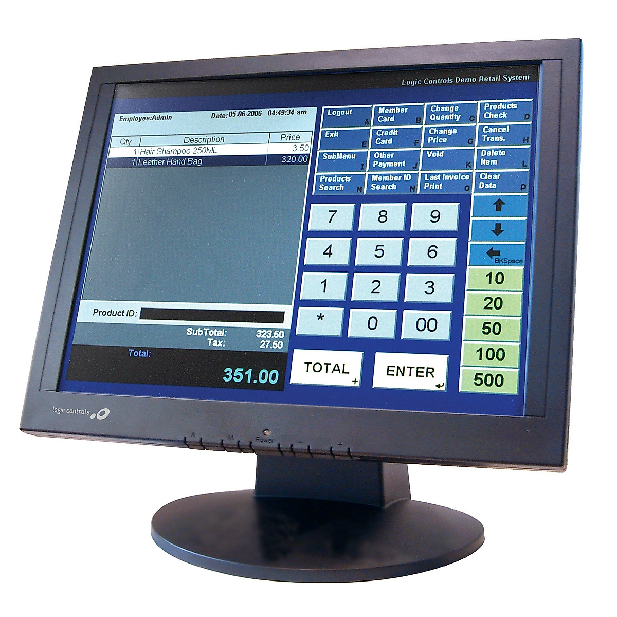 Bematech, LE1000, Monitor, 15" Resistive Touch, USB Interface