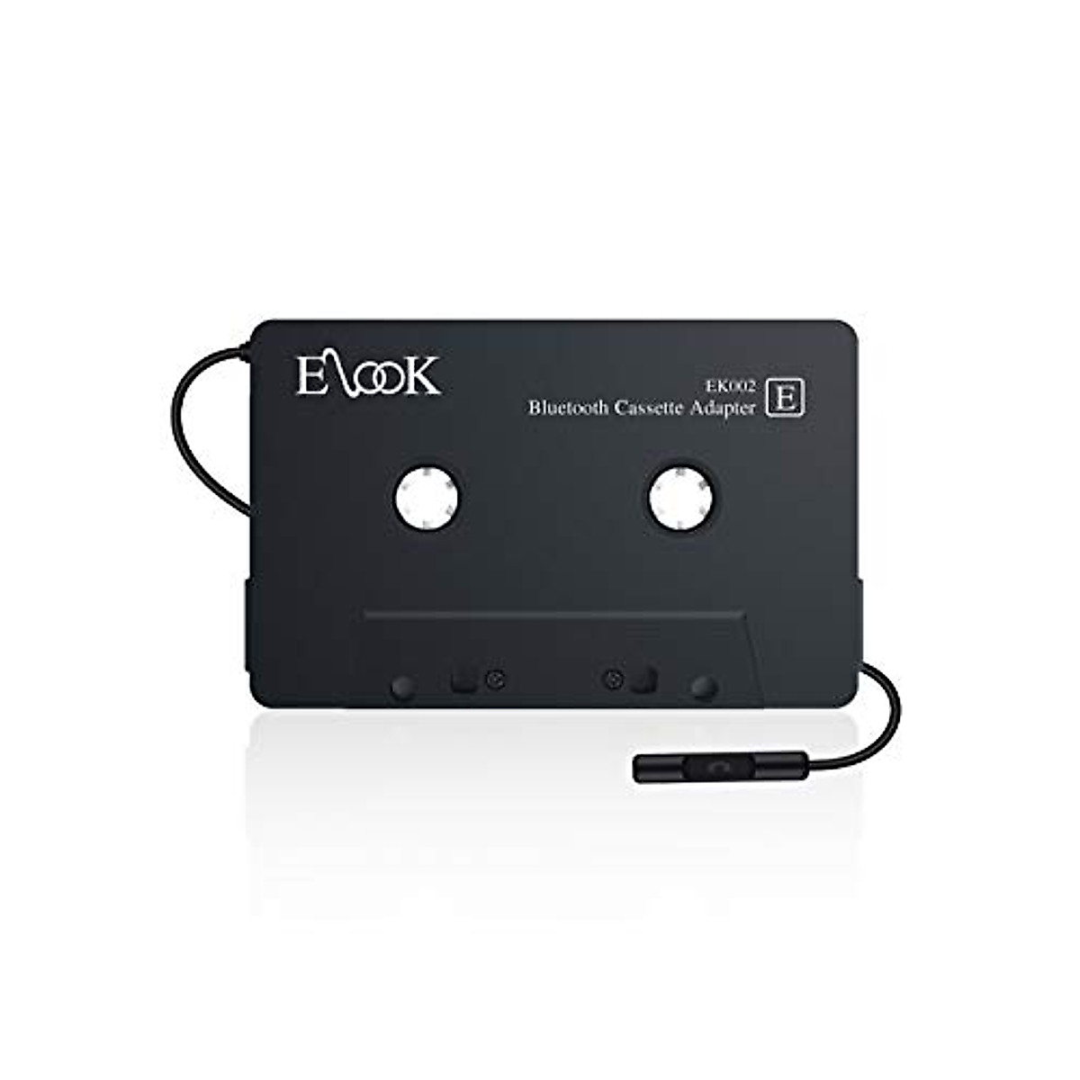 Elook Car Cassette Audio Receiver, Bluetooth Cassette Tape Adapter with Calling Function, Black