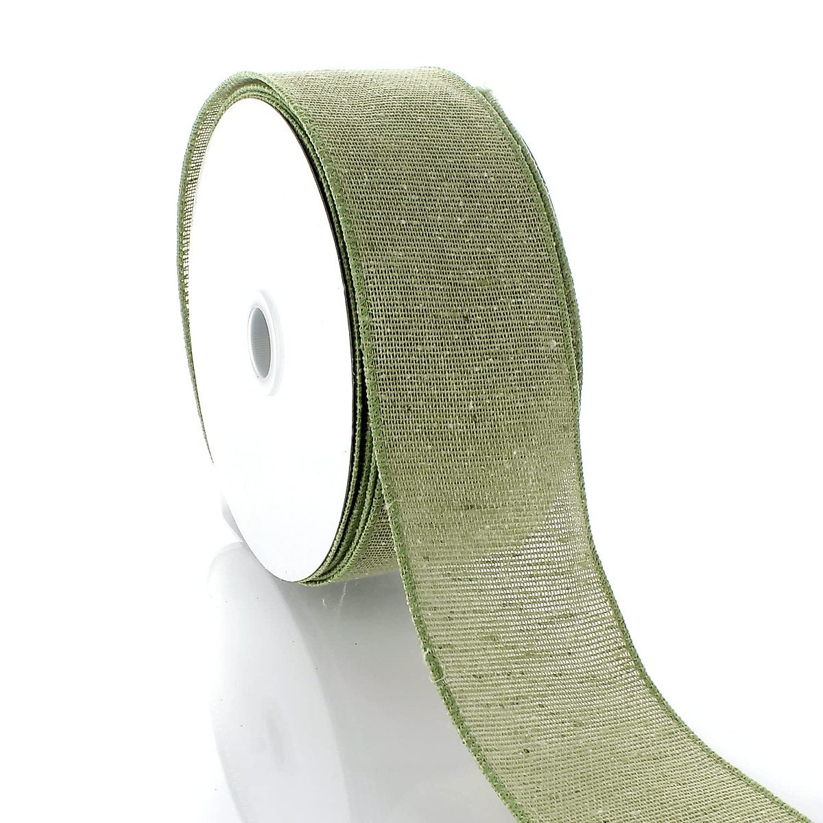 Ribbon Traditions 2.5" Wired Burlap Ribbon 577 Sage Green 10 Yards