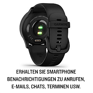 Garmin vivomove Sport, Hybrid Smartwatch, Health and Wellness Features, Touchscreen, Black
