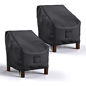 Mrrihand Patio Chair Covers Waterproof, Lounge Deep Seat Cover, Heavy Duty Outdoor Lawn Patio Furniture Covers (31" W x 33" D x 36" H - 2 Pack)