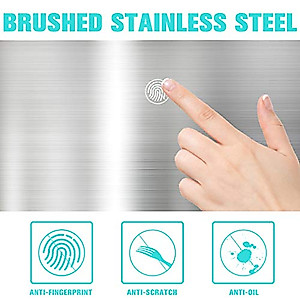 OffiClever 13 Gallon Kitchen Trash Can Waste Bin Stainless Steel Garbage Can Automatic Touch Free High-Capacity 50 Lite for Home Office Bedroomr