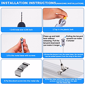 Phiwicsh 8FT LED Shop Light 10 Pack, Hanging/Surface Mount 6000K/White Light LED Tube Light, Plug & Play 72W 11520LM Super Bright High Output T8 LED Ceiling Lighting, Linkable Shop Lights for Garage