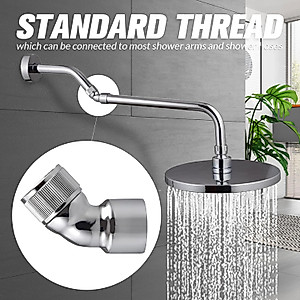 Worldwhere 45 Degree Shower arm Elbow Adapter,Shower Elbow Adapter for Shower Head,Female to Female Chrome