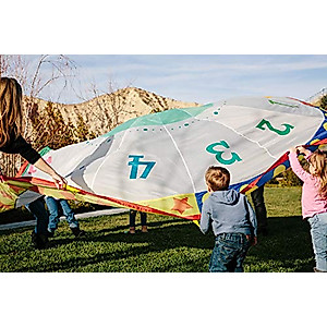 Pacific Play Tents 18420 Tick Tock Clock 12 Foot Kids Parachute for indoor / Outdoor Fun