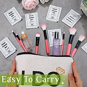 Tatuo 500 Pcs Makeup Remover Wipes Bulk Individually Wrapped Makeup Wipes Bathing Make up Removers Wipes for Travel Hotel Skin Care Face Cleansing Remove Makeup Lipstick Mascara Oil Dirt (White)