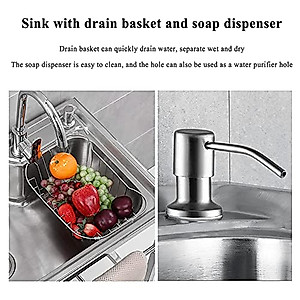MARQI Kitchen Free Standing Sink 304 Stainless Steel Single Bowl Sink, Commercial Restaurant Sink with Faucet Drain Basket, Shelf, Towel Bar, for Garage, Laundry Room, Outdoor