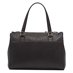 Calvin Klein Reyna Novelty Satchel, Black/Gold, One Size