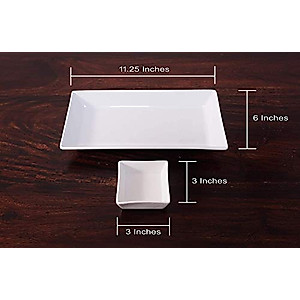 The Most Versatile 3 Tier Serving Tray. Collapsible Metal Stand with 3 Plates & 3 Bowls on Black Wood Base. Tiered Tray Party Food Server Display for appetizers, Cupcakes, Fruit, Cheese, Desserts.