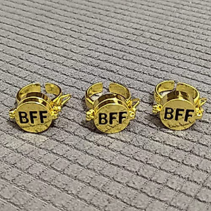 IRELYN BFF Rings Adjustable 2 Best Friends Forever Ring Spongebob Cute Rings for Teen Girl Gifts Friendship Rings Matching Couple Rings