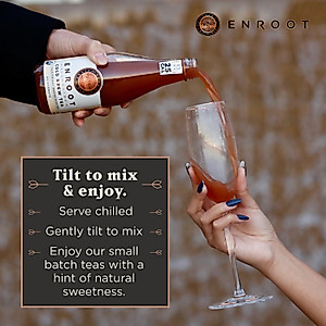 Enroot - Sparkling Cold Brew Tea - 25 Calories - 0 Added Sugar - Organic - Nootropic - Vegan & Gluten-Free - Adaptogen - Kosher - Non-GMO - Non-Alcoholic Beverage - Variety Pack - 12 oz / 6 Pack
