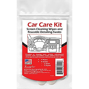 SWAB-ITS® 12-Piece Car Care Kit with Screen Wipes & Reusable Detailing Swabs: 87-8210