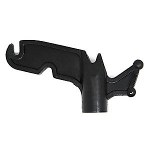 JSP Manufacturing Multi-Purpose Plastic Utility Hook Screw On Pole Attachment (Pole NOT Included) - Hang Christmas Lights, Bird feeders, Sting Lights, Ropes, Boat Lines (2, Black)