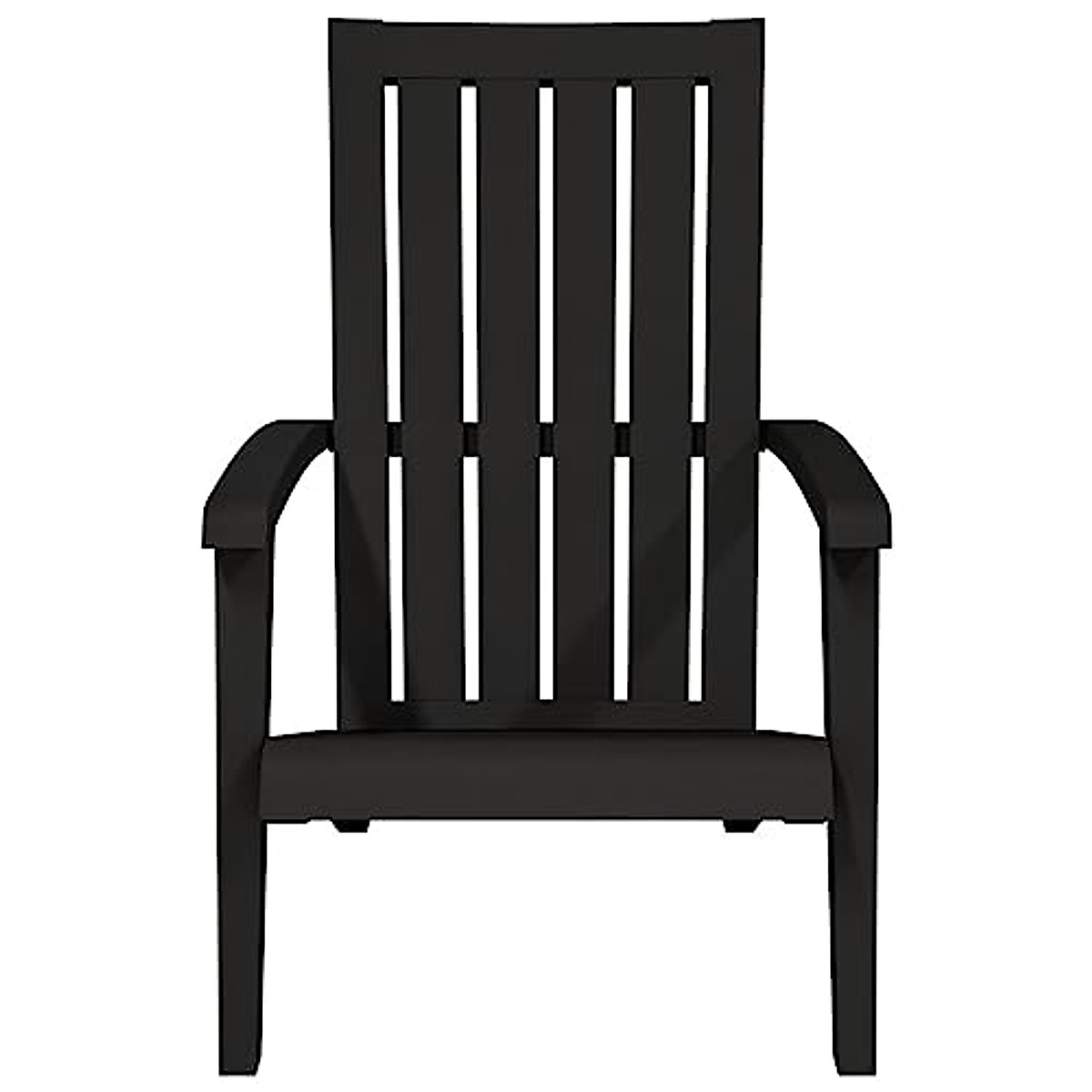 Tidyard Patio Adirondack Chairs 2 pcs Black Polypropylene Outdoor Fire Pit Chair Wooden Garden Armchair for Porch Pool Lawn Deck Backyard Balcony Outdoor