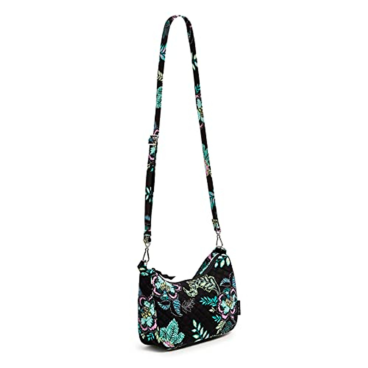 Vera Bradley Frannie Crescent Crossbody Purse, Island Garden-Recycled Cotton