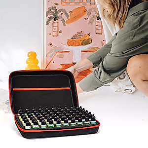 ZORETCO Alcohol Ink Storage Case，60 Bottles Miniature Paint Organizer with Foam Bases and Inner Storage Pocket (Ink not Included)