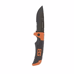 GERBER Bear Grylls Scout Knife, Serrated Edge, Drop Point [31-000754]
