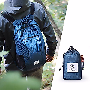 4Monster Hiking Daypack,Water Resistant Lightweight Packable Backpack for Travel Camping Outdoor (Blue, 16L)