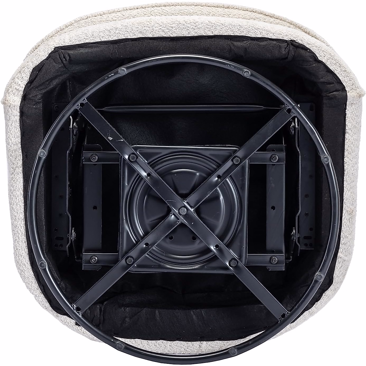 Swivel Barrel Chair, Comfy Round Accent Sofa Chair for Living Room, 360 Degree Swivel Barrel Club Chair, Leisure Arm Chair for Living Room Bedroom Office Waiting Rooms (Color : Beige)