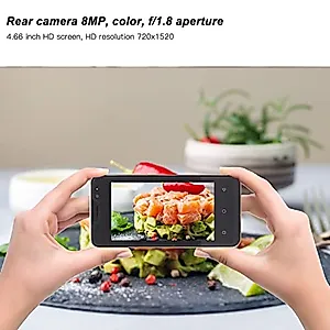 ASHATA I13 Unlocked Android Smartphone, 4.66in HD Screen Unlocked Cellphone, 1GB 8GB, Support 128G Storage, 5MP 8MP Camera, Dual Cards Dual Standby, 3000mAh Fast Charging (Gold)