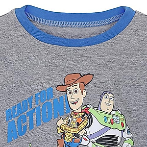 Disney Toy Story Buzz Lightyear, Woody and Aliens Boys Long Sleeve Shirt and Pants Set for Toddler and Little Kids