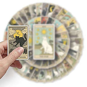 Tarot Stickers Pack 78Pcs Astrology Stickers Divination Decals,Vinyl Aesthetic Waterproof Stickers, Laptop Skateboard Computer Stickers for Kids, Teens, Adults(Tarot,78Pcs)