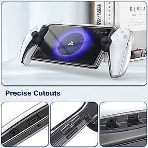 Fintie Case for PlayStation Portal - [Ultra Clear] Soft TPU Back Case, Anti-Scratch Protective Cover with Ergonomic Grip for PlayStation Portal Remote Player, Transparent