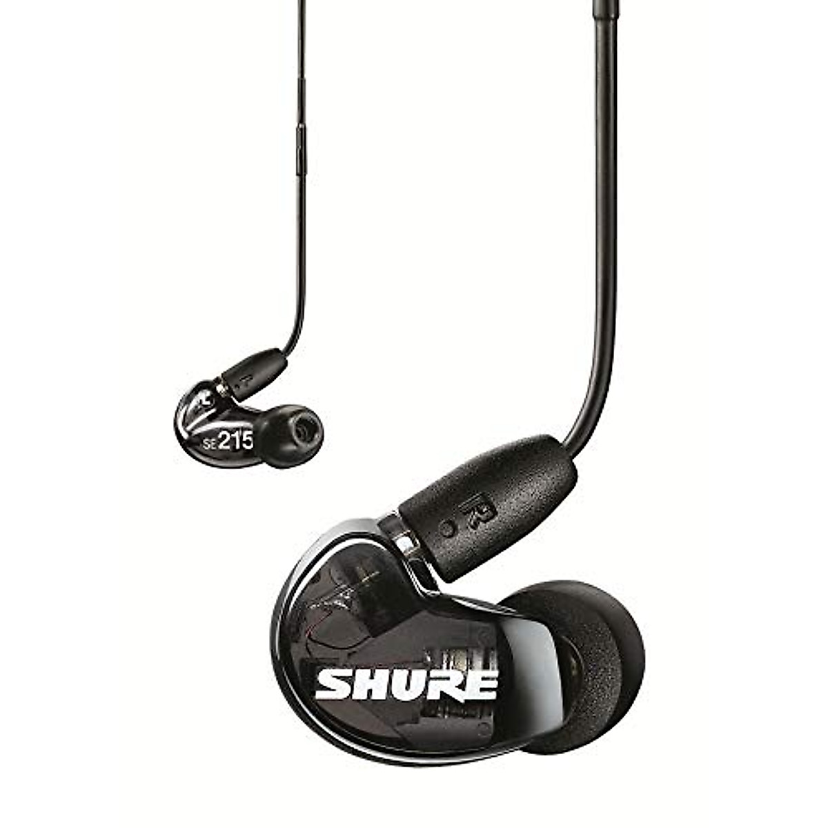 Shure SE215 Sound Isolating Earphones with 3.5mm Cable, Remote and Mic, Black