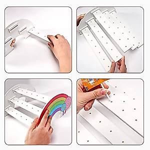 Sntieecr 35 Holes Rainbow Wooden Cake Pop Stand Lollipop Holder for Dessert Table, Cake Pop Display Stand Fit 0.16''/4mm Lollipop Sticks for Birthday Parties Weddings Baby Showers Anniversaries