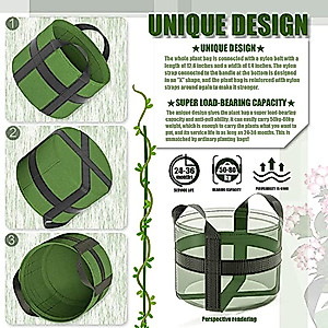 YLYYCC 3-Pack 5 Gallon Grow Bags Heavy Duty Thickened Nonwoven Plant Fabric Pots with Handles, Durable Portable Bags, Cylindrical
