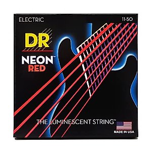 DR Strings Hi-Def Neon Red Electric Heavy Strings (NRE11)