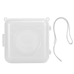 Richer-R Dedicated Protective Case for Peripage, Protective Shell PC for Peripage/Bluetooth Phone Pocket Thermal Sticky Note Barcode Printer, with Portable Rope(Transparent)