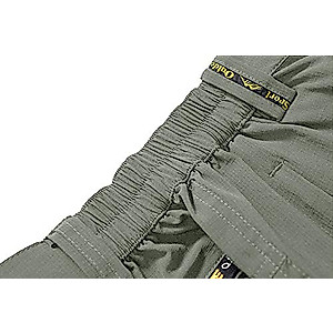 TBMPOY Men's Outdoor Lightweight Windproof Belted Quick-Dry Hiking Pants Thin Sage Green L