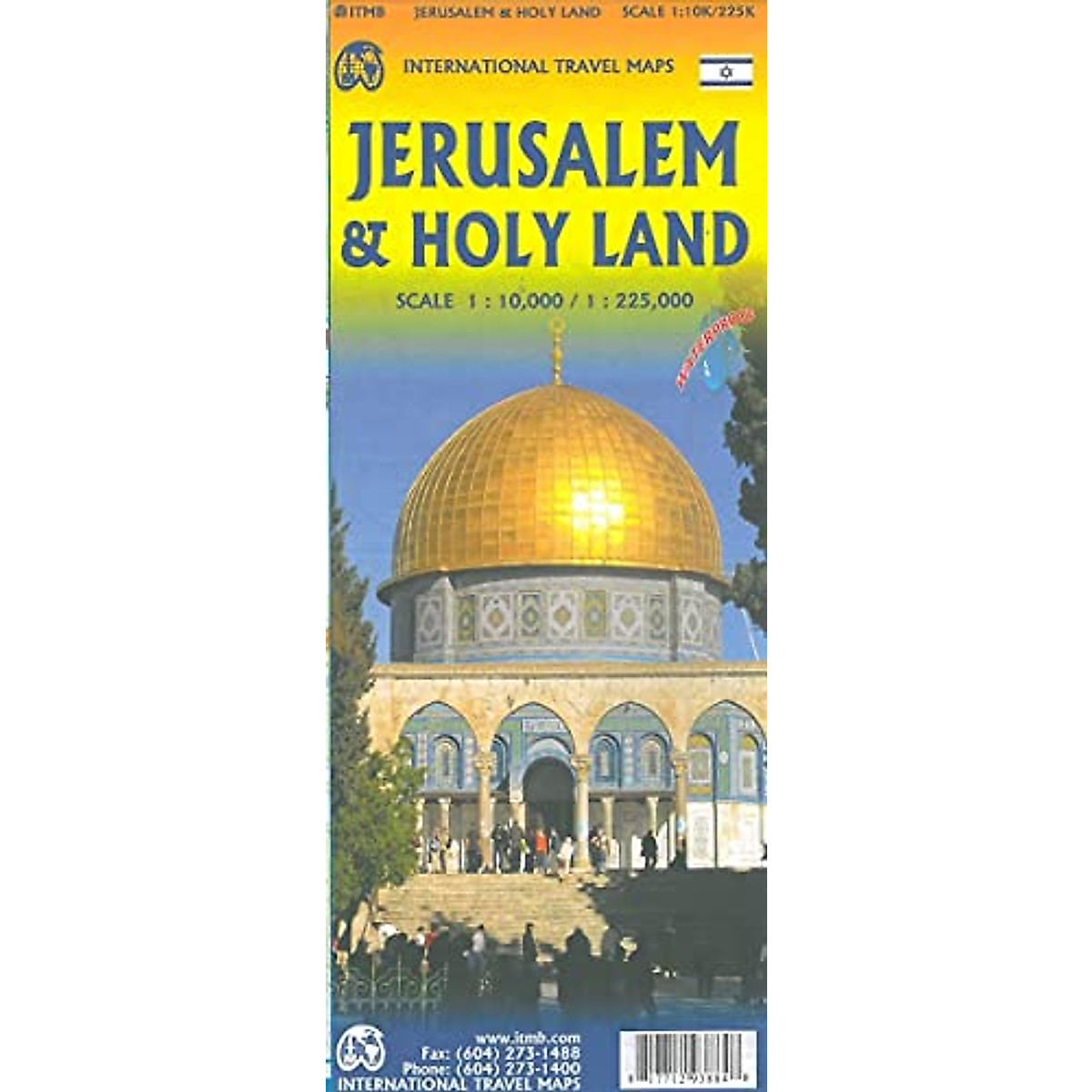 Jerusalem & Holy Land Travel Reference Map 4th Ed. 2019 (Waterproof)