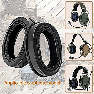 COMBATGEAR Silicone Gel Earpads Compatible with MSA SORDIN Headsets Hearing Protection Noise Reduction