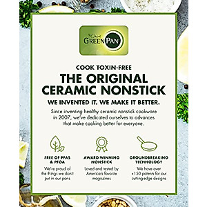 GreenPan Reserve Hard Anodized Healthy Ceramic Nonstick 8" and 11" Frying Pan Skillet Set, Gold Handle, PFAS-Free, Dishwasher Safe, Oven Safe, Merlot Red