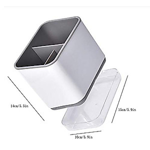 Utensil Holder Cutlery Drainer Sink Caddy, Silverware Storage Organizer Caddy Grips Sinkware for Flatware/Forks/Knives/Spoons 3 Compartments with Drainer Ideal Kitchen Sink Organiser (GRAY)